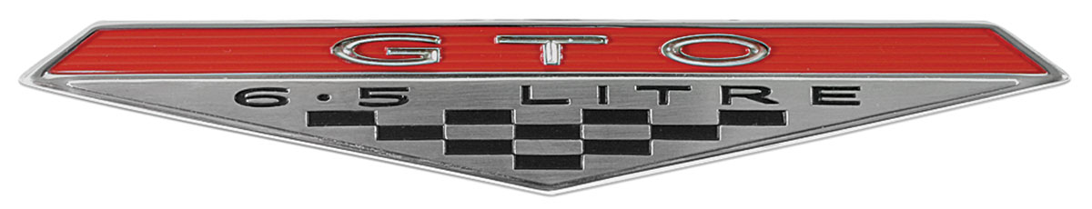 RESTOPARTS Fender Emblem, 1964-68 "GTO 6.5 Litre" @ OPGI.com